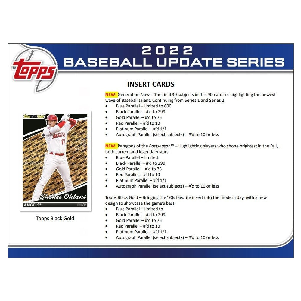 2022 Topps Update Series Baseball HTA Hobby Jumbo Box – Hobby Card Shop