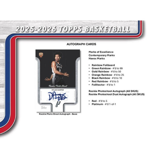 2025-2026 Topps Basketball Hobby Box – Hobby Card Shop