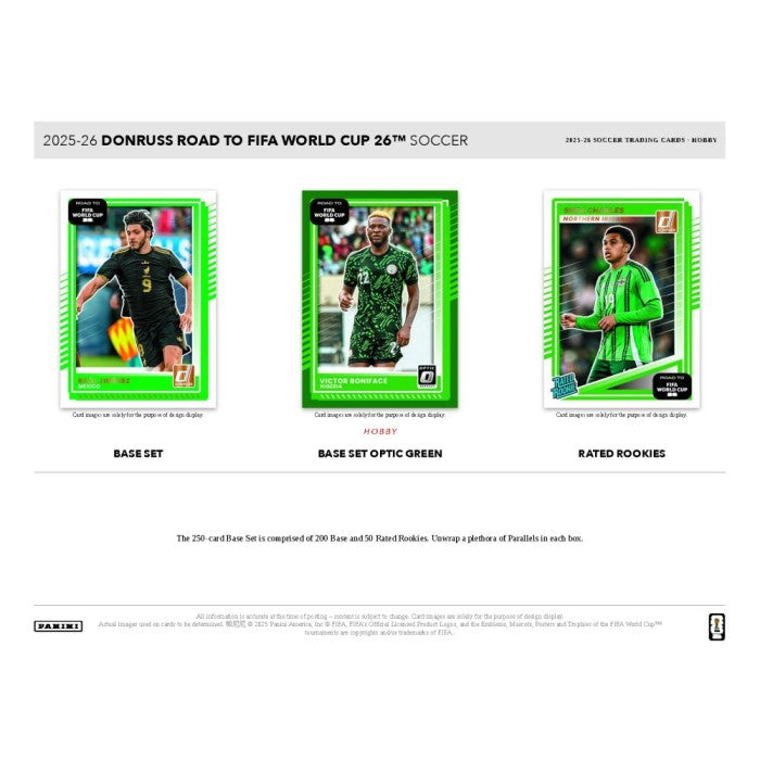 2025-2026 Panini Donruss Road to FIFA World Cup Soccer Hobby Box ...