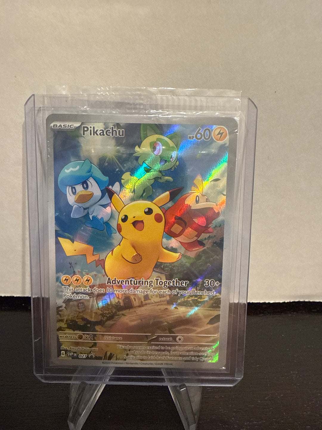 Pokemon TCG 2023 Pikachu Paldea Evolved Black Star Promo, 027 – Hobby Card Shop
