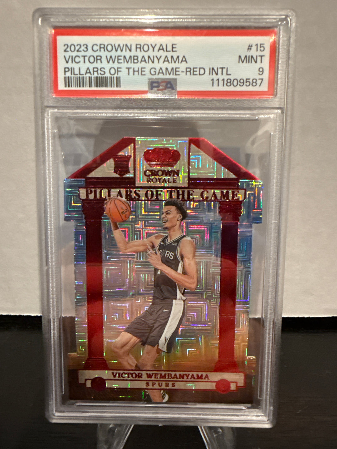 Victor Wembanyama 2023 Panini Crown Royale Pillars of the Game Red Int ...