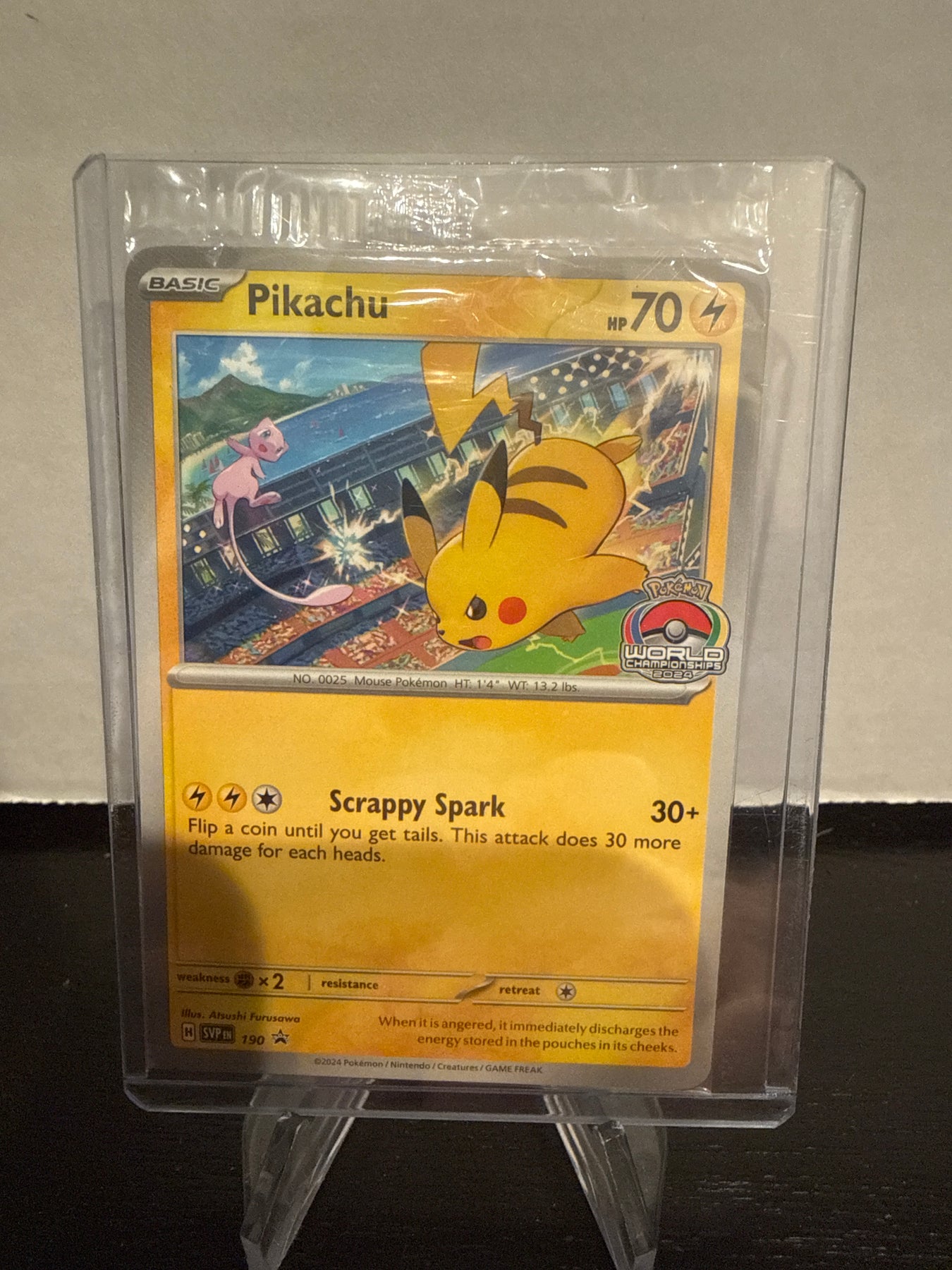 Pokemon TCG 2024 Pikachu 2024 World Championships Black Star Promo Sea ...