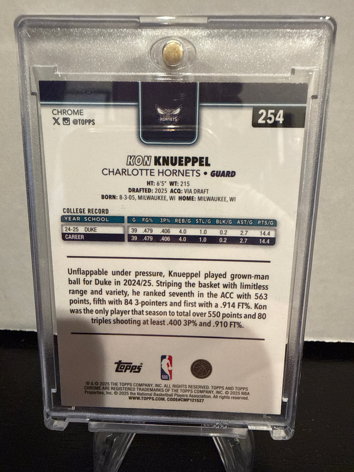 Kon Knueppel 2025 Topps Basketball Basketball Border Refractor Rookie ...