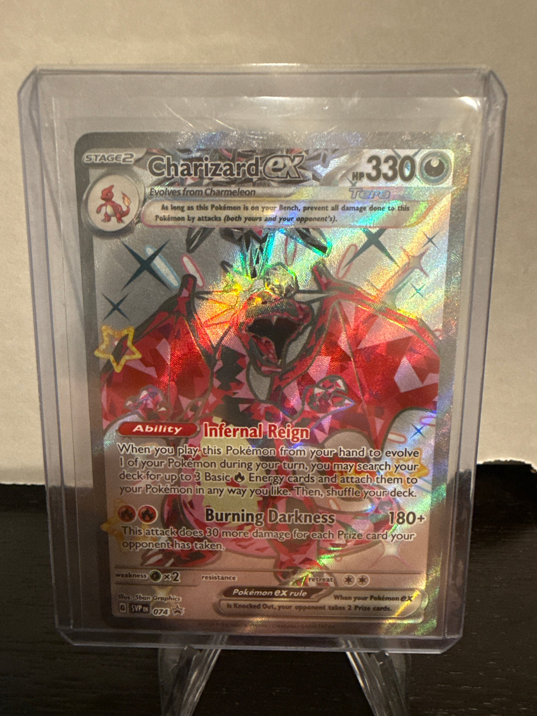 Pokémon TCG 2024 Charizard EX Paldean Fates Black Star Promo, 074 ...