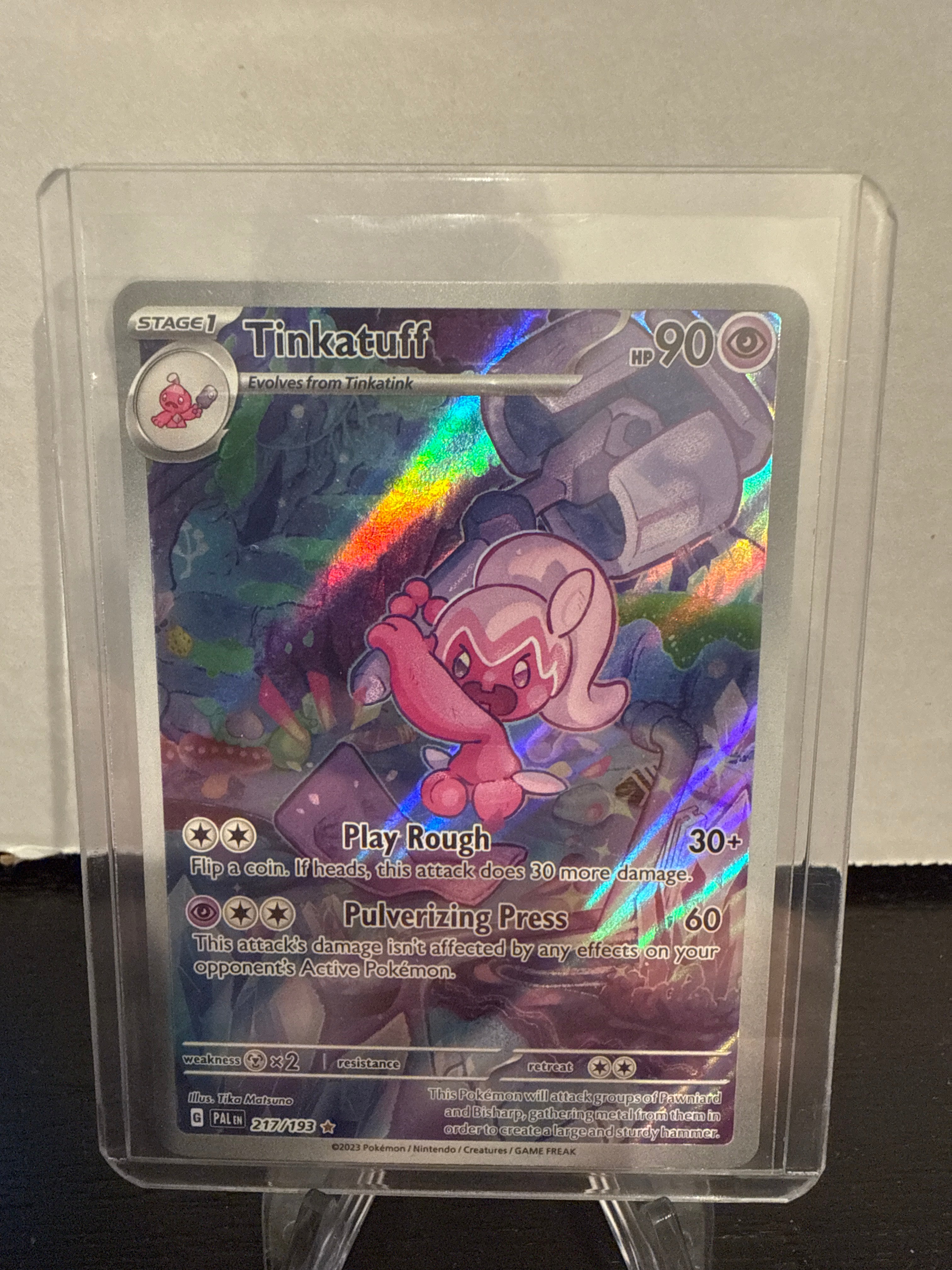 Pokémon TCG 2023 Tinkatuff Paldea Evolved Full Art Illustration Rare ...
