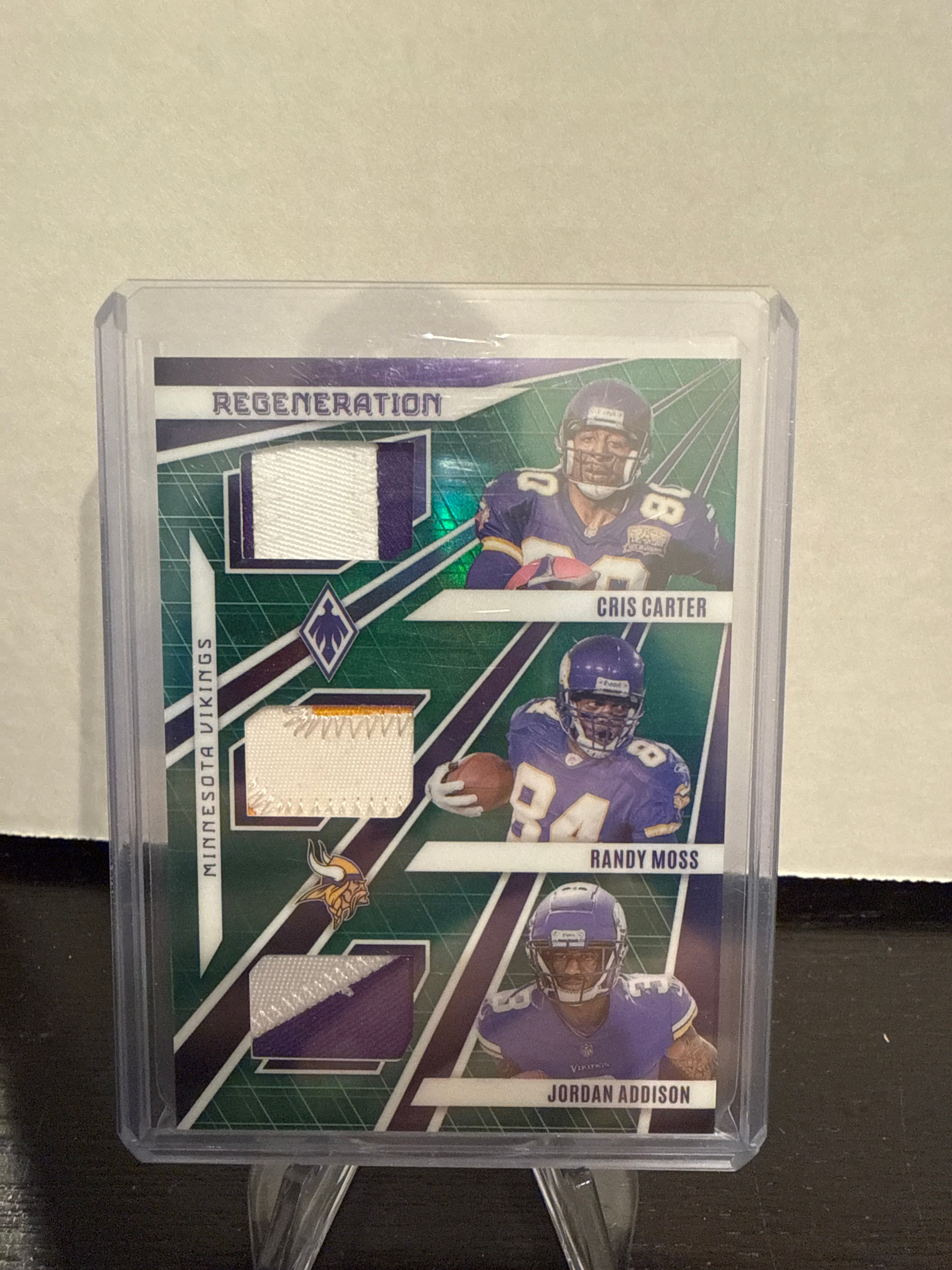 Chris Carter/Randy Moss/Jordan Addison 2023 Panini Phoenix Regeneratio ...