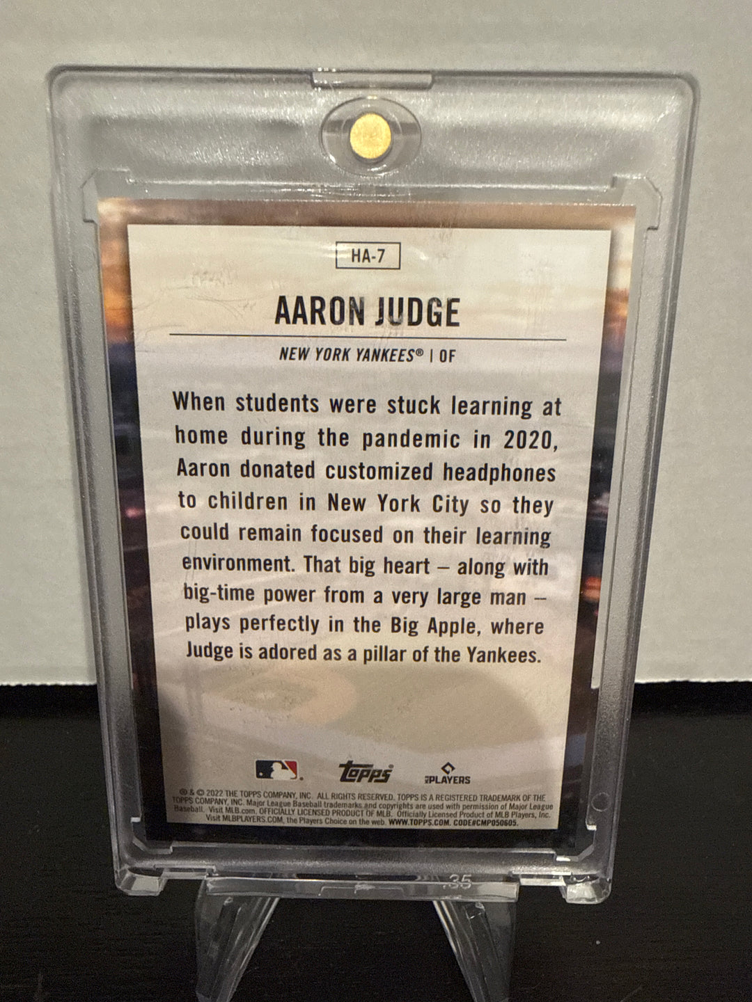 Aaron Judge 2022 Topps Home Field Advantage SSP – Hobby Card Shop