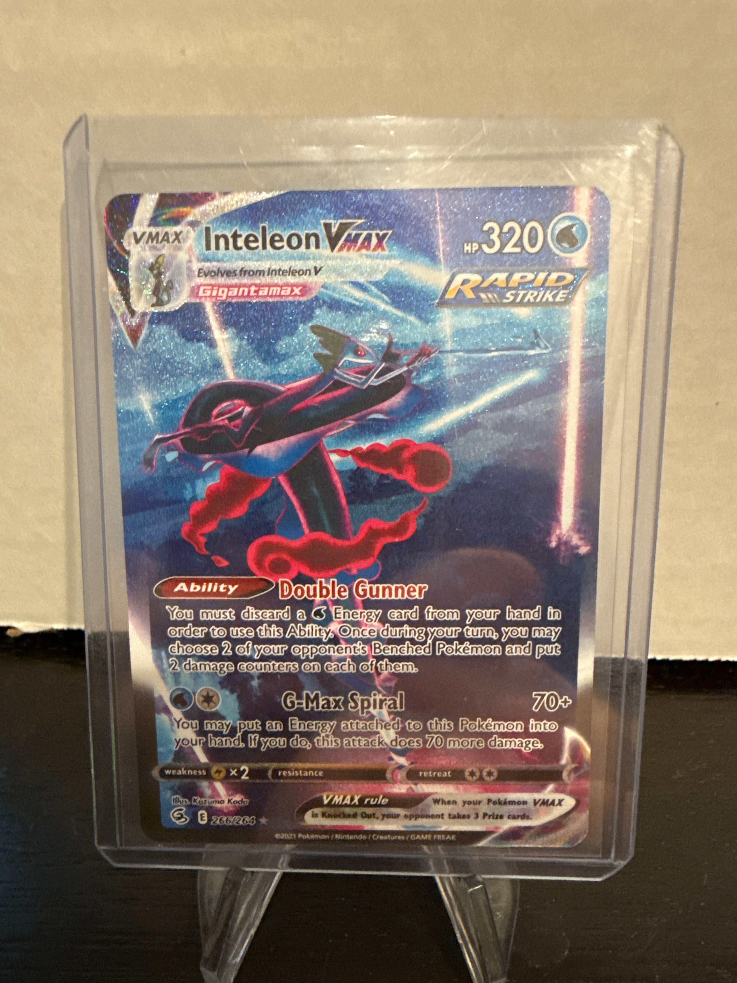 Pokémon TCG 2021 Inteleon VMax Fusion Strike Alt Art, 266/264 – Hobby ...