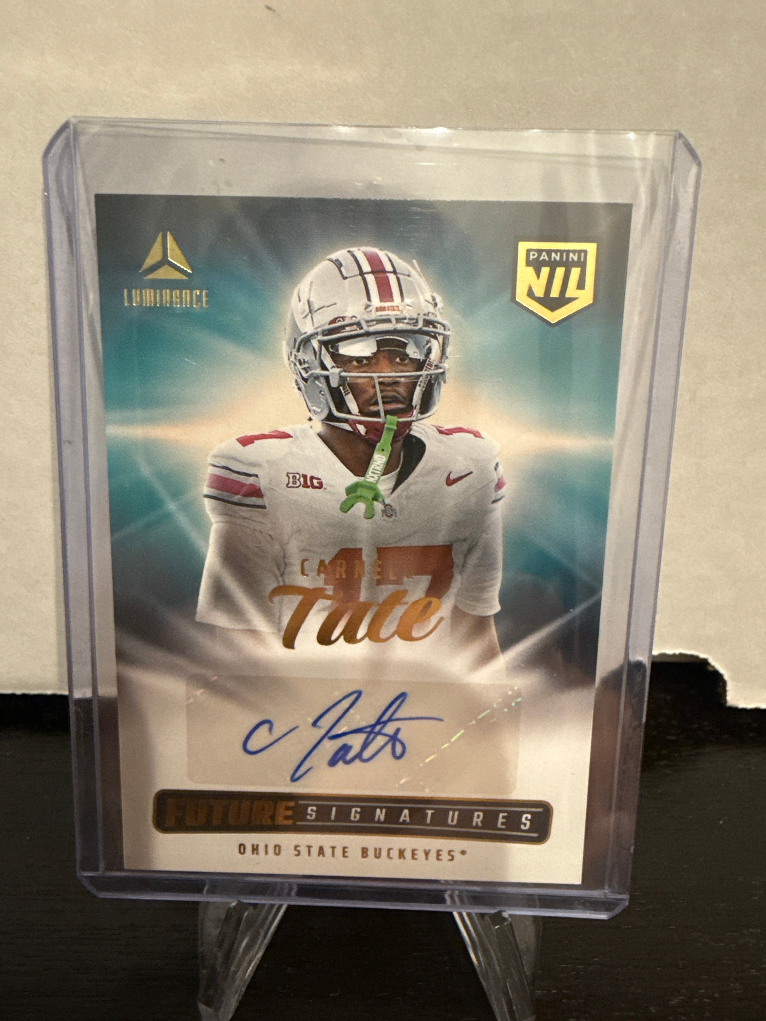 Carnell Tate 2025 Panini Luminance Future Signatures NIL Auto – Hobby ...