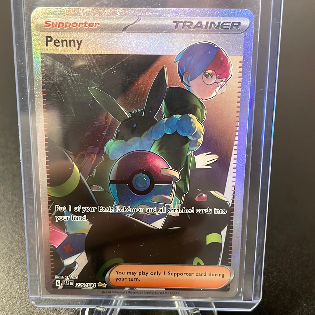 Pokemon TCG 2024 Penny Trainer Paldean Fates Special Illustration, 239 ...